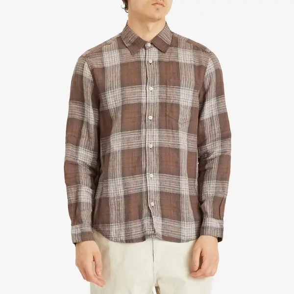 WAX LONDON Jaunt Linen Check Shirt