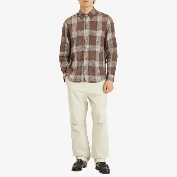WAX LONDON Jaunt Linen Check Shirt
