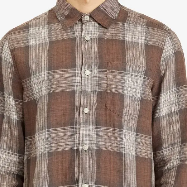 WAX LONDON Jaunt Linen Check Shirt