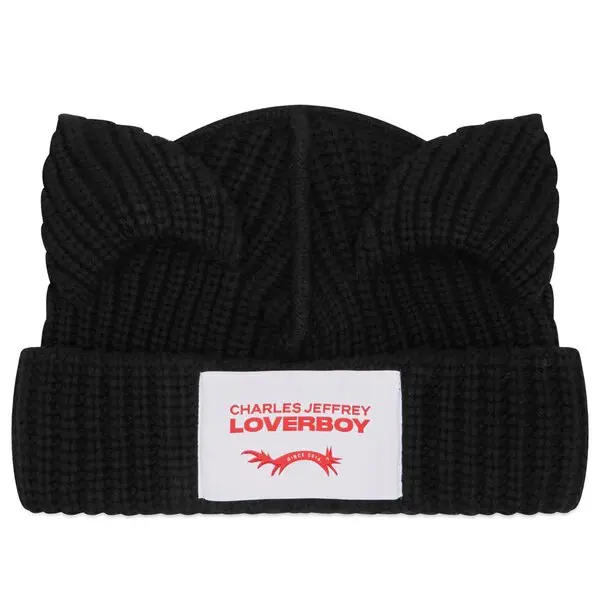 CHARLES JEFFREY Chunky Ears Beanie - Black