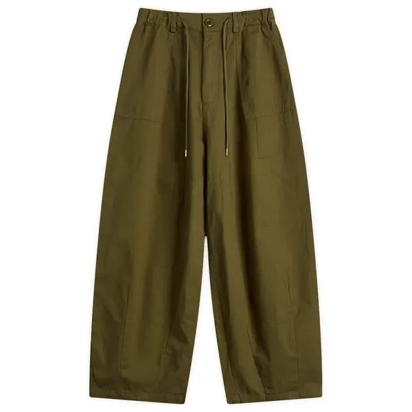 FRIZMWORKS Cotton Balloon Trousers - Olive