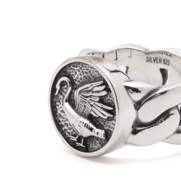 MAPLE Swan Signet Ring