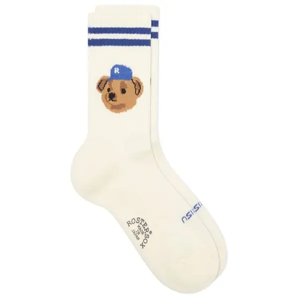 ROSTERSOX Team Bear Socks - White