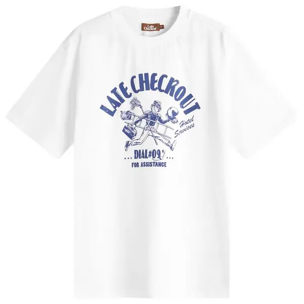 LATE CHECKOUT Hotel Services T-shirt - White