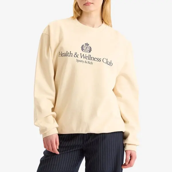 SPORTY & RICH H&w Crest Crew Sweatshirt