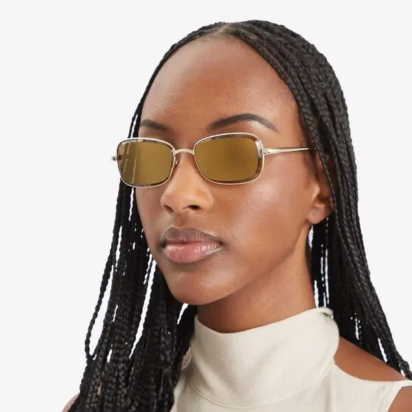 Loewe Anagram Metal Rectangle Sunglasses