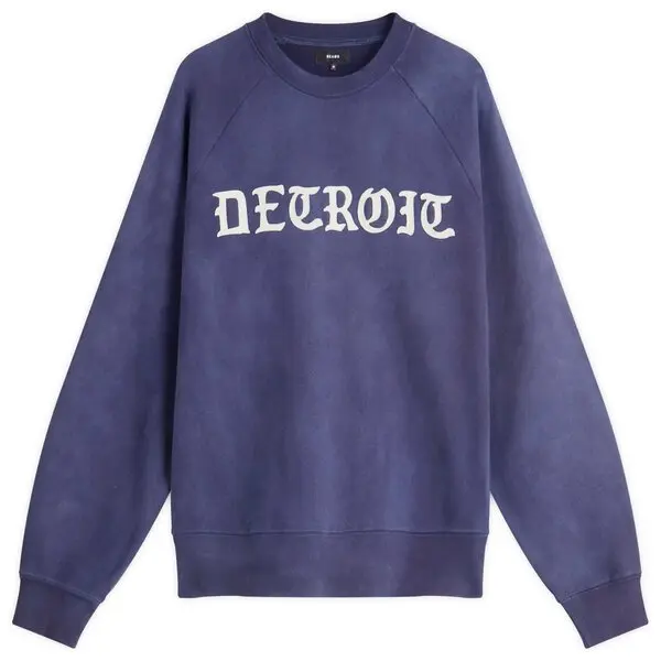 BEAMS Faded Print Raglan Sweat
