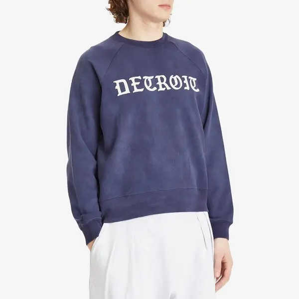 BEAMS Faded Print Raglan Sweat