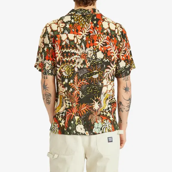 WAX LONDON Didcot Bold Stitch Vacation Shirt - Black/multi
