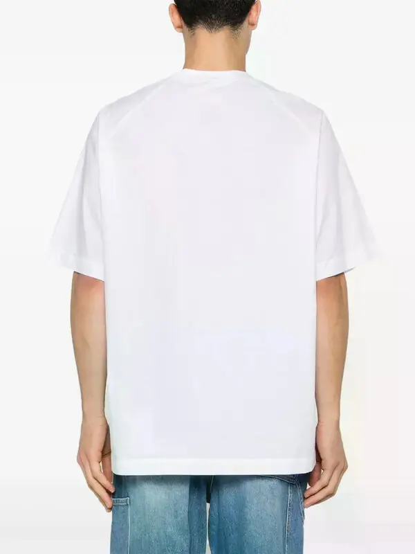 Plan C Marghe Nel Blu-print T-shirt