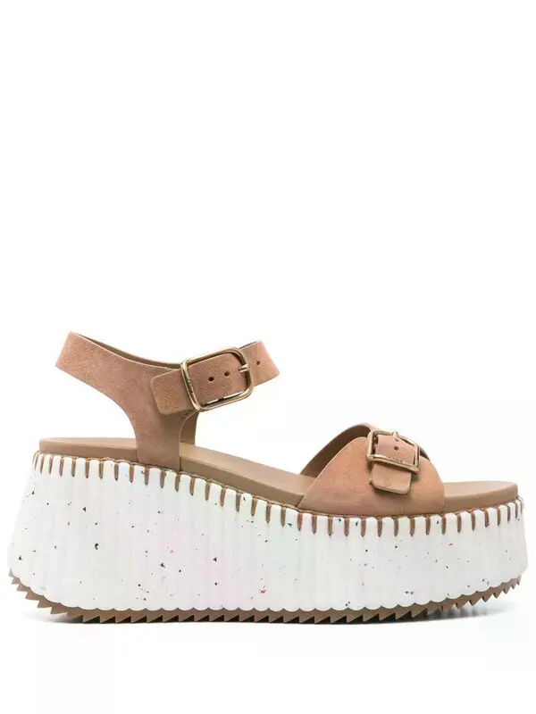 Chloé 70mm Nama Sandals - Brown