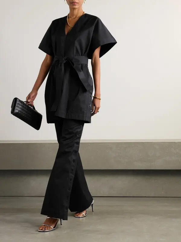 Sasuphi Elettra Cotton-twill Wide-leg Pants
