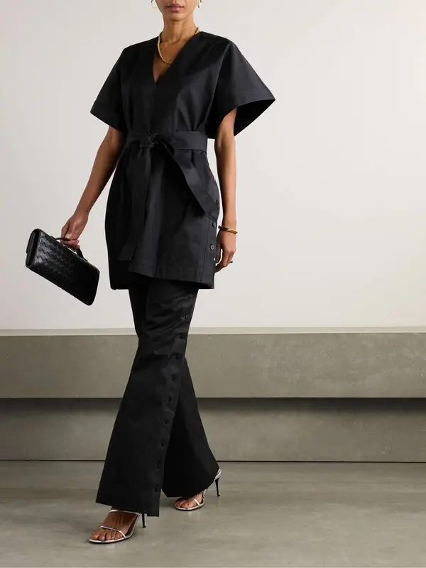 Sasuphi Elettra Cotton-twill Wide-leg Pants