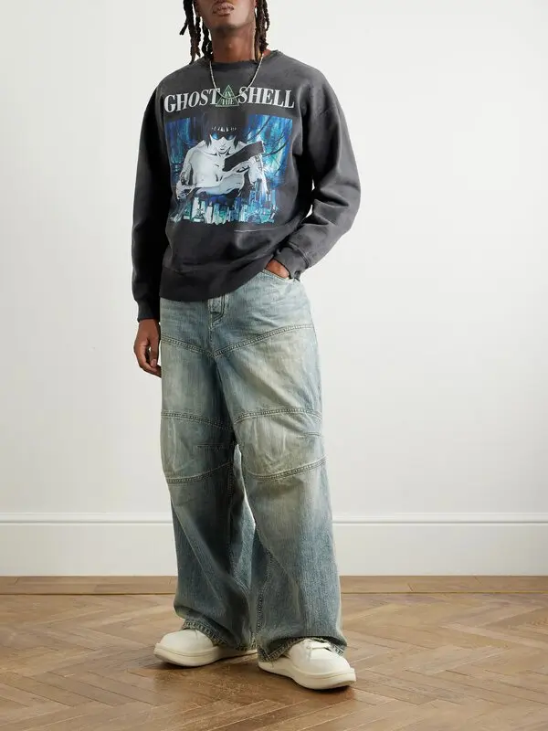 SAINT MXXXXXX Ghost In The Shell Printed Sweatshirt - Black
