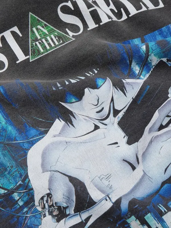 SAINT MXXXXXX Ghost In The Shell Printed Sweatshirt - Black
