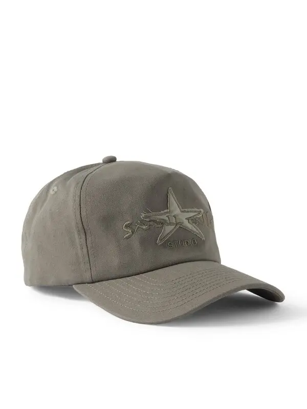 SMALL TALK Star Appliquéd Baseball Cap - Green