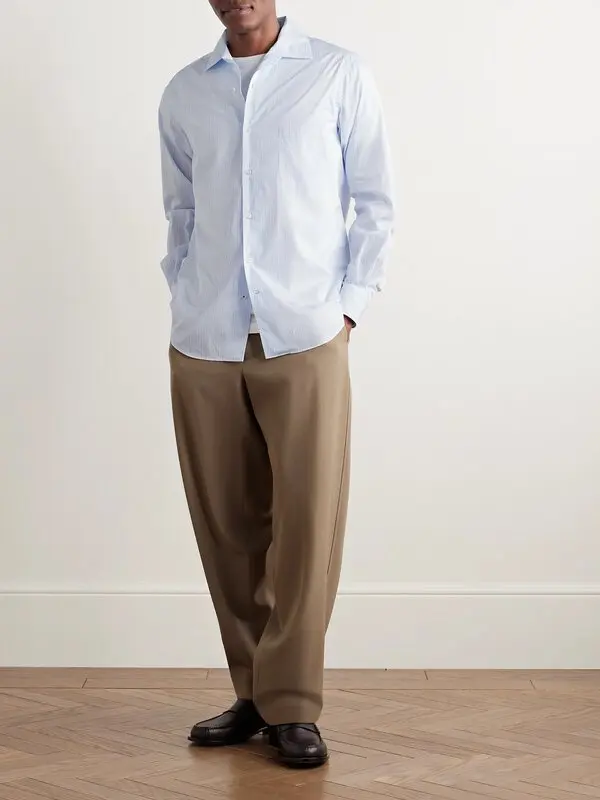 Loro Piana André Striped Cotton-poplin Shirt