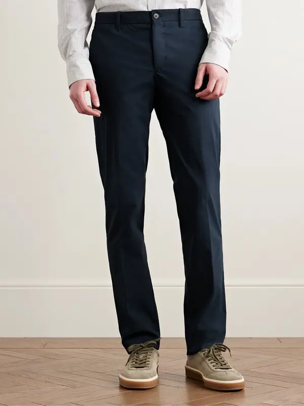 SLOWEAR Teknosartorial Slim-fit Cotton-blend Poplin Trousers