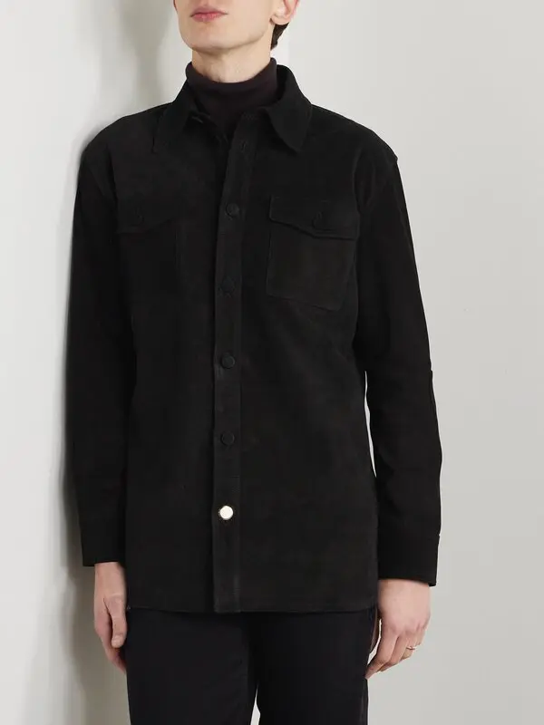 Gabriela Hearst Lucas Suede Overshirt