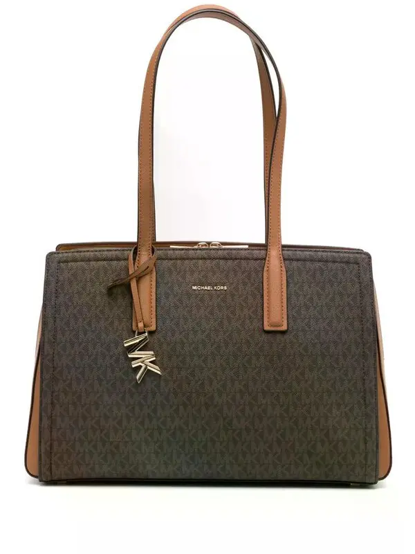 Michael Kors Logo Print Tote - Brown