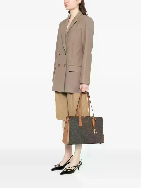 Michael Kors Logo Print Tote - Brown