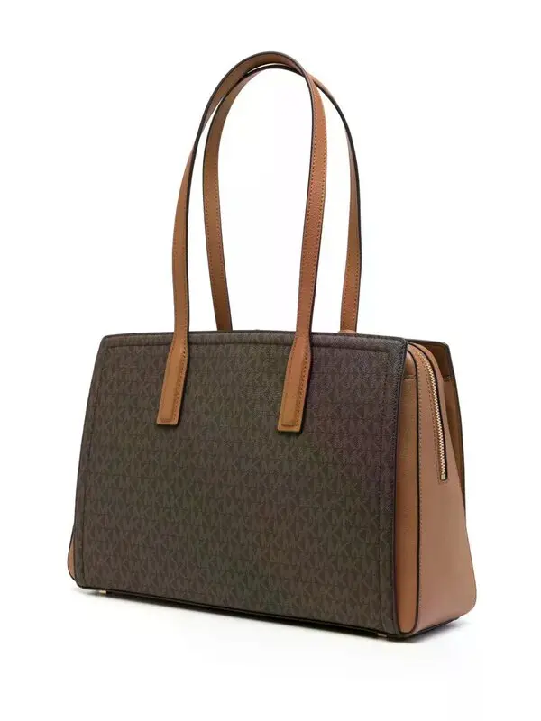 Michael Kors Logo Print Tote - Brown
