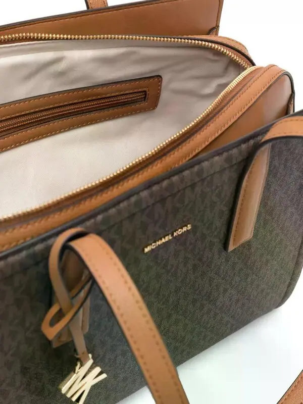 Michael Kors Logo Print Tote - Brown