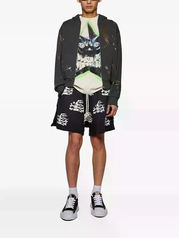 HELLSTAR Skull-print Shorts