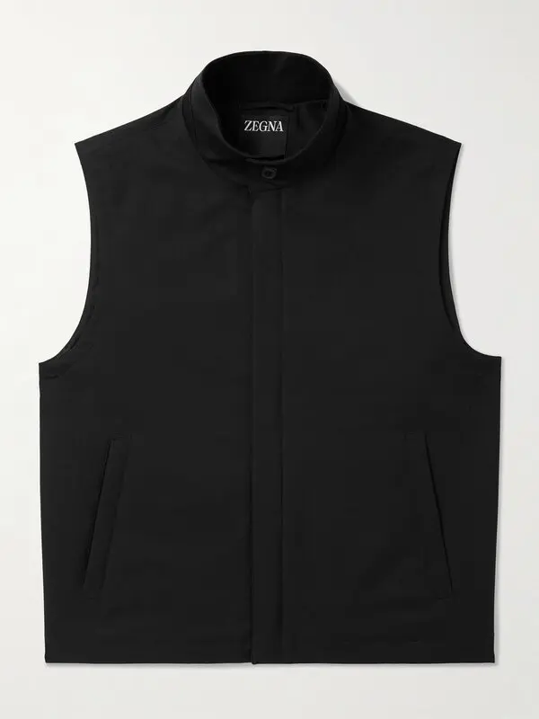 Zegna Slim-fit Shell Gilet - Black