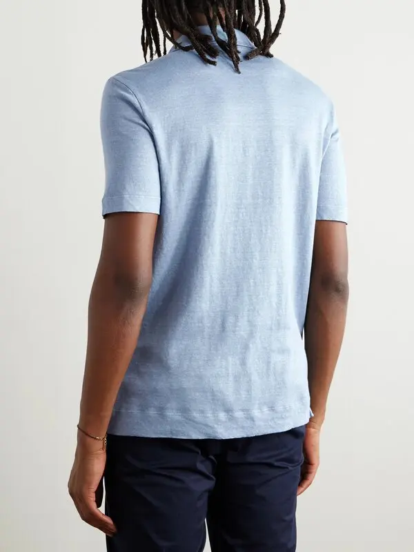 Massimo Alba Linen And Cotton-blend Polo Shirt