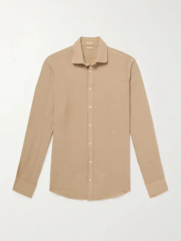 Massimo Alba Linen Shirt - Neutrals