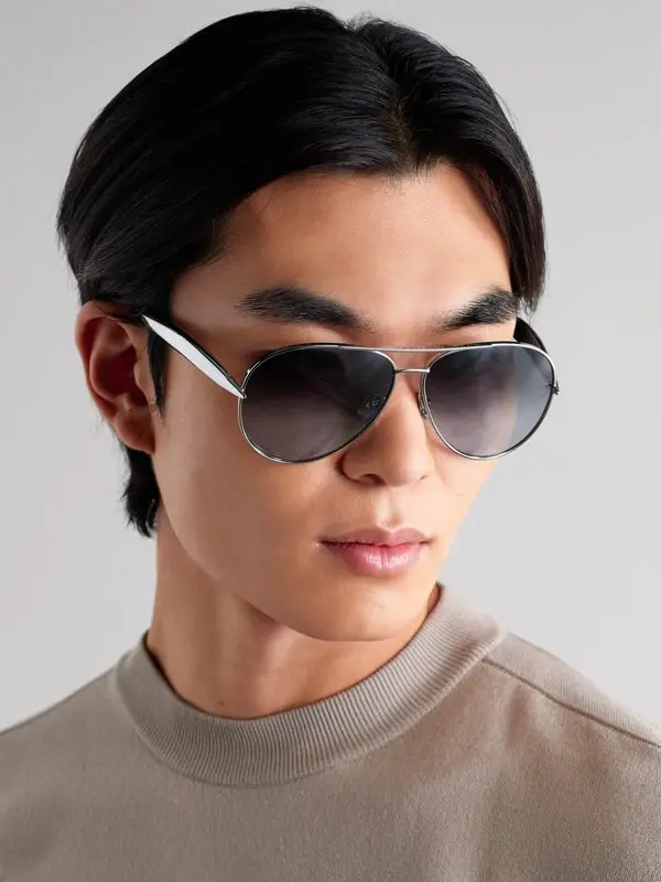 Bottega Veneta Sardine Aviator-style Sunglasses - Gray