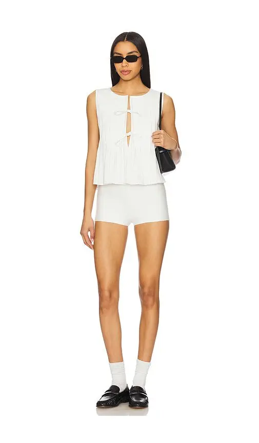 ELODIE THE LABEL Kali Linen Top - Ivory