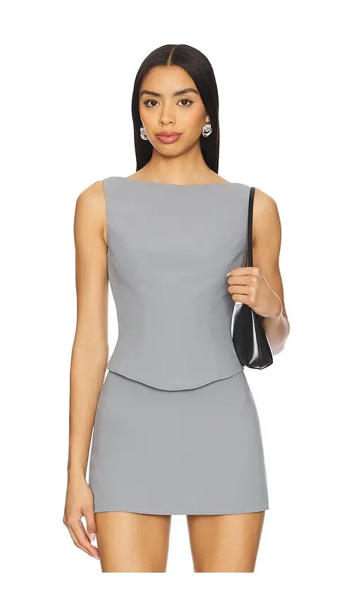 Amanda Uprichard X Revolve Ines Top - Grey