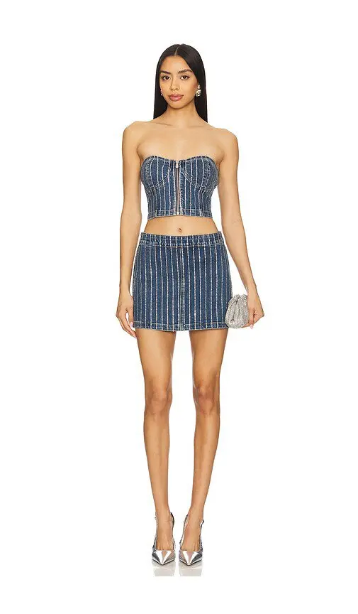 Abrand Denim Academia Bustier