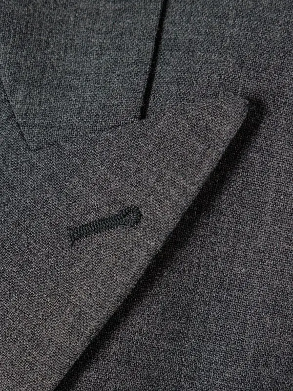 Saint Laurent Double-breasted Wool Blazer - Gray