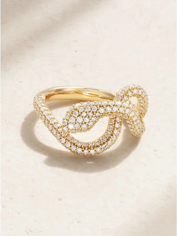 OLE LYNGGAARD COPENHAGEN Snakes Small Diamond Ring - Gold
