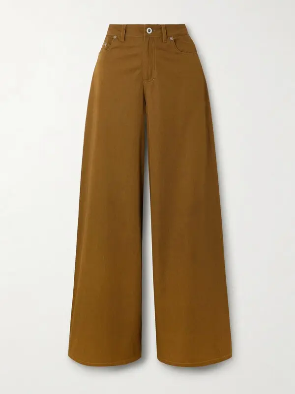 EMPORIO SIRENUSE Nadia Silk-twill Pants - Brown