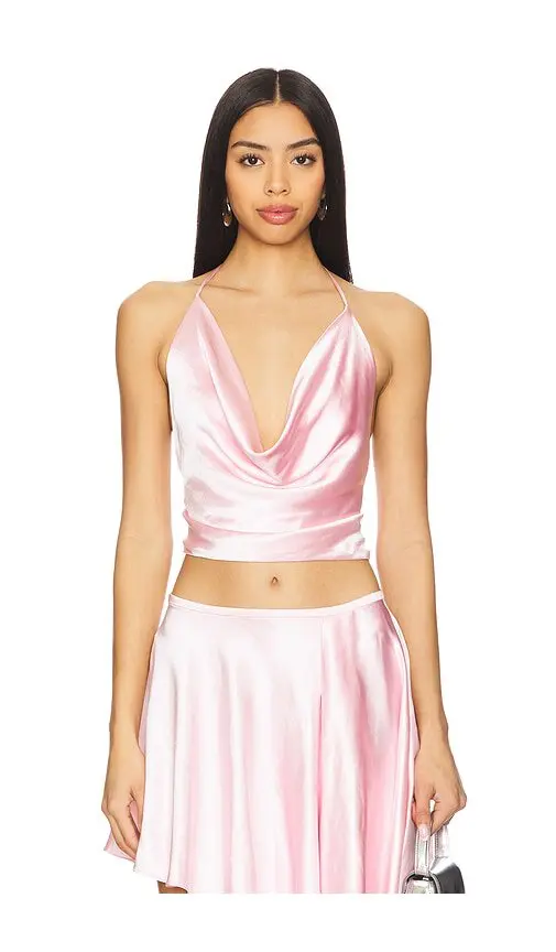 Bardot Andreama Satin Halter Top