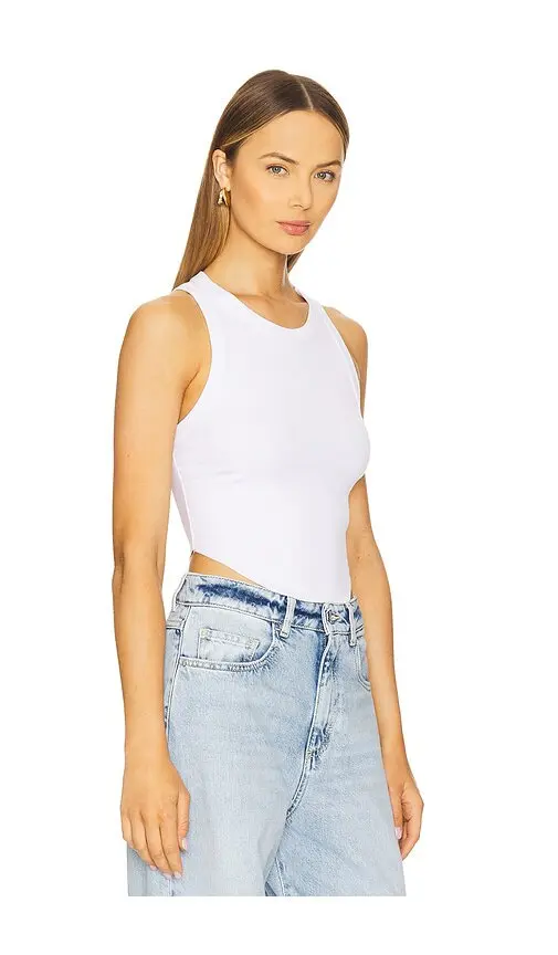 Good American Micro Rib Tank Top