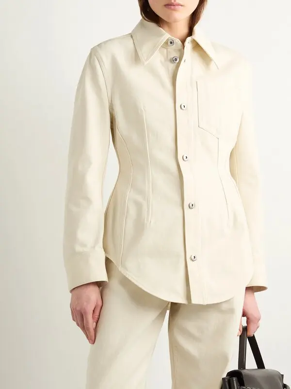 Bottega Veneta Denim Hourglass Jacket - Neutrals