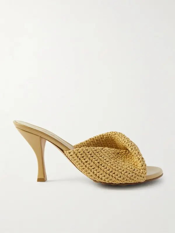 Bottega Veneta Blink Raffia Mules
