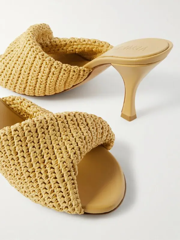 Bottega Veneta Blink Raffia Mules