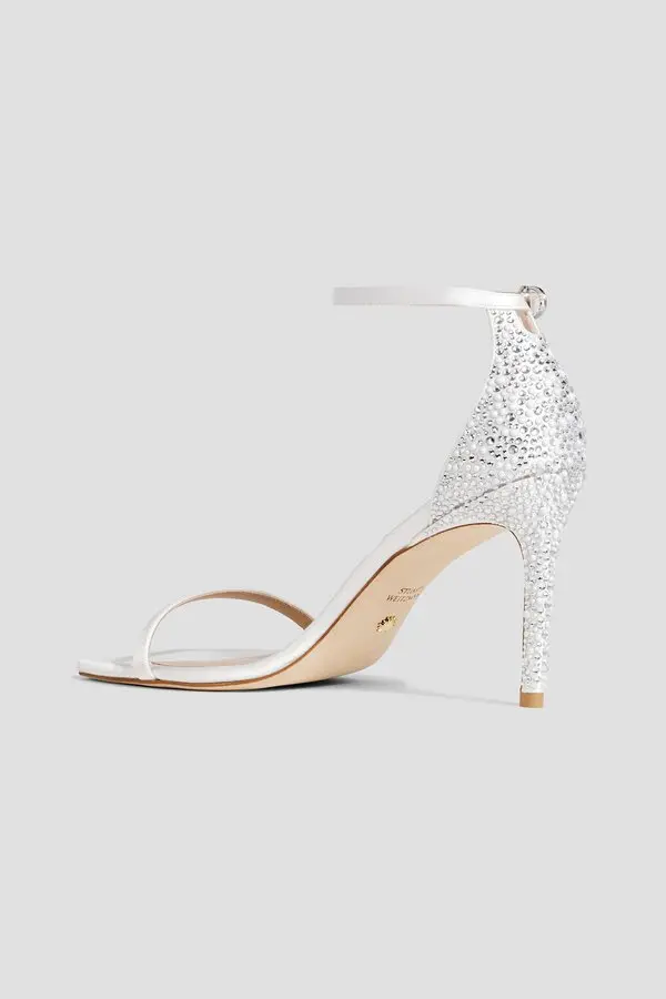 STUART WEITZMAN Embellished Satin Sandals