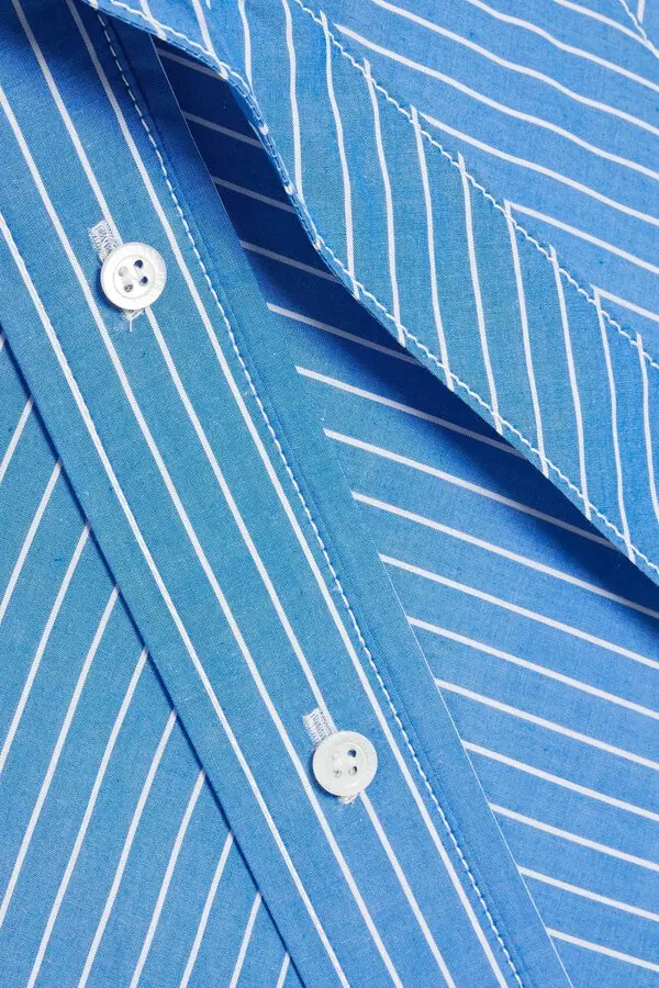 Carolina Herrera Striped Cotton-poplin Midi Skirt