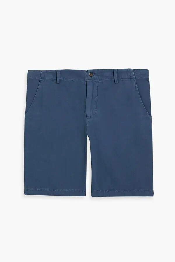 Boglioli Cotton And Linen-blend Shorts - Navy