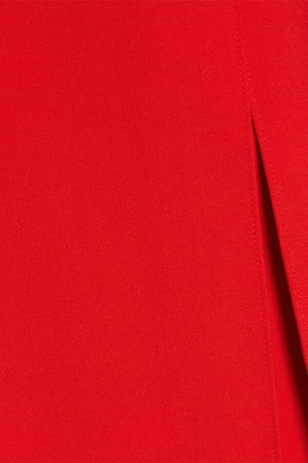 Oscar De La Renta Bow-detailed Wool-blend Crepe Mini Dress