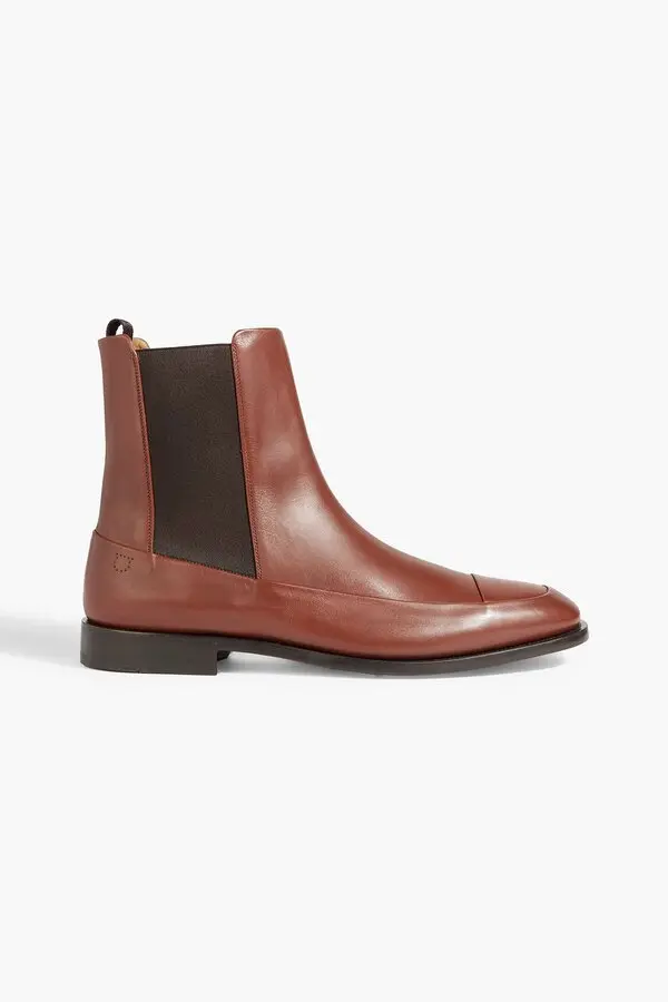 Ferragamo Genesio Leather Chelsea Boots In Brown - 70% Off  display picture 2