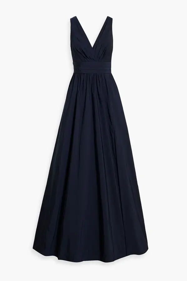 Marchesa Draped Taffeta Gown