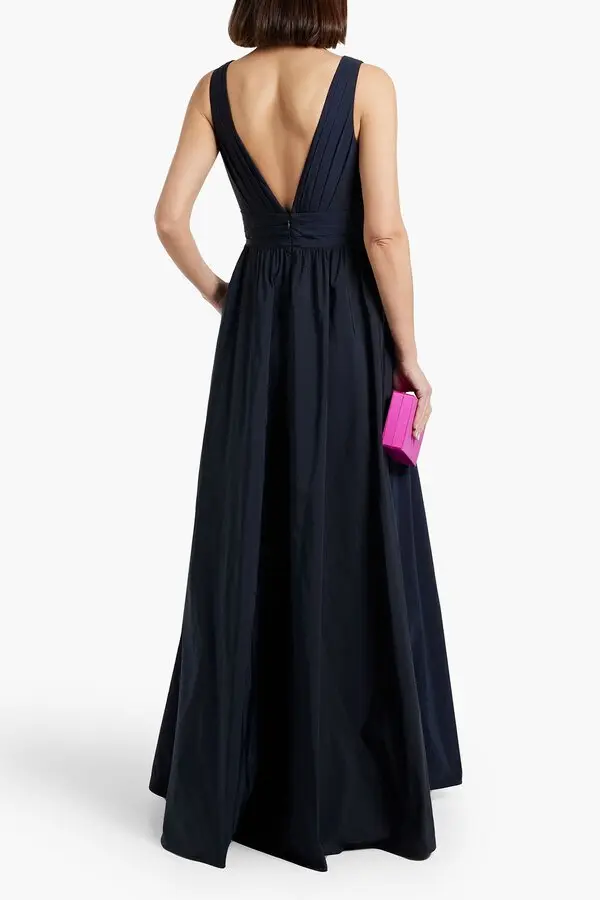 Marchesa Draped Taffeta Gown